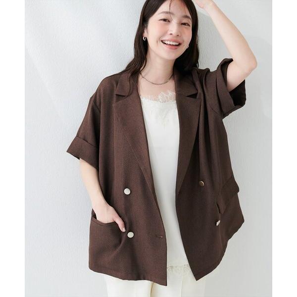 ZOZO問い合わせ番号:106372857ショップ:natural couture，ナチュラルクチュールブランド:natural couture，ナチュラルクチュール商品名:半袖サマーツイードテーラードジャケットカテゴリ:ジャケット/アウタ...