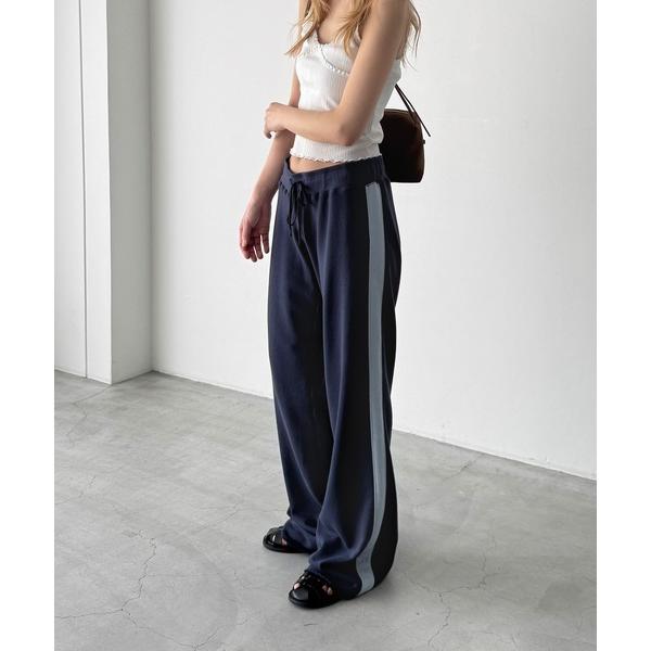 ZOZO問い合わせ番号:106372899ショップ:CANAL JEAN，キャナルジーンブランド:CANAL JEAN，キャナルジーン，El mar，エルマール商品名:El mar　ローライズラインパンツカテゴリ:パンツ>スウェットパ...