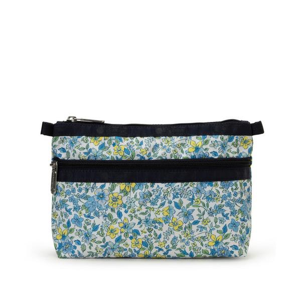 ZOZO問い合わせ番号:106376474ショップ:LeSportsac，レスポートサックブランド:LeSportsac，レスポートサック商品名:COSMETIC CLUTCH タペストリーフラワーブルーカテゴリ:財布/小物>ポーチブ...