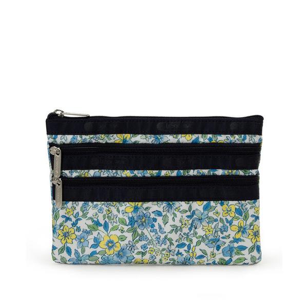 ZOZO問い合わせ番号:106376476ショップ:LeSportsac，レスポートサックブランド:LeSportsac，レスポートサック商品名:3ZIP COSMETIC タペストリーフラワーブルーカテゴリ:財布/小物>ポーチブラン...