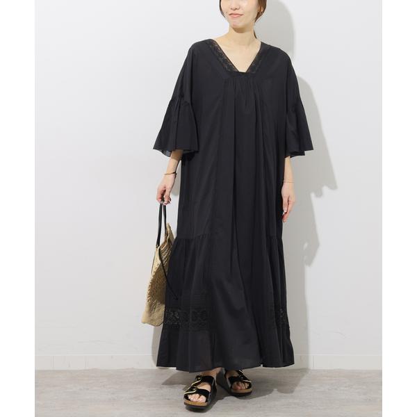 ZOZO問い合わせ番号:106382777ショップ:JOURNAL STANDARD，ジャーナルスタンダードブランド:JOURNAL STANDARD relume，ジャーナルスタンダード　レリューム商品名:コットンボイルVネックレースワン...