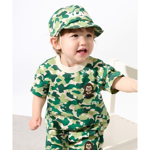 ZOZO問い合わせ番号:106408583ショップ:X-girl Stages，エックスガール ステージスブランド:XLARGE KIDS，エクストララージキッズ商品名:ファニーゴリラカモ総柄 半袖Tシャツカテゴリ:トップス>Tシャツ...