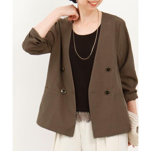 ZOZO問い合わせ番号:106408746ショップ:NOLLEY'S，ノーリーズブランド:MICO COULIER，ミコクリエ，NOLLEY'S，ノーリーズ商品名:サップタンブラーノーカラージャケットカテゴリ:ジャケット/アウター>ダ...