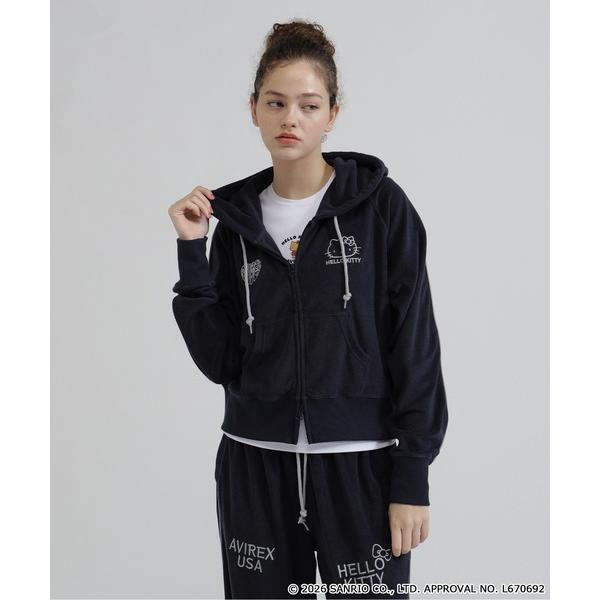 ZOZO問い合わせ番号:106410008ショップ:AVIREX WOMAN，アヴィレックス ウーマンブランド:AVIREX，アヴィレックス商品名:《AVIREX×HELLO KITTY》PILE PARKAカテゴリ:トップス>パーカ...