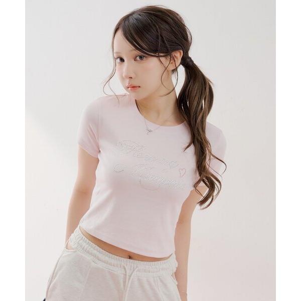 ZOZO問い合わせ番号:106410293ショップ:Chico，チコブランド:Chico，チコ商品名:ラインストーンロゴチビTカテゴリ:トップス>Tシャツ/カットソーブランド品番:CHZ1061406A0005素材:コットン92％、ポ...