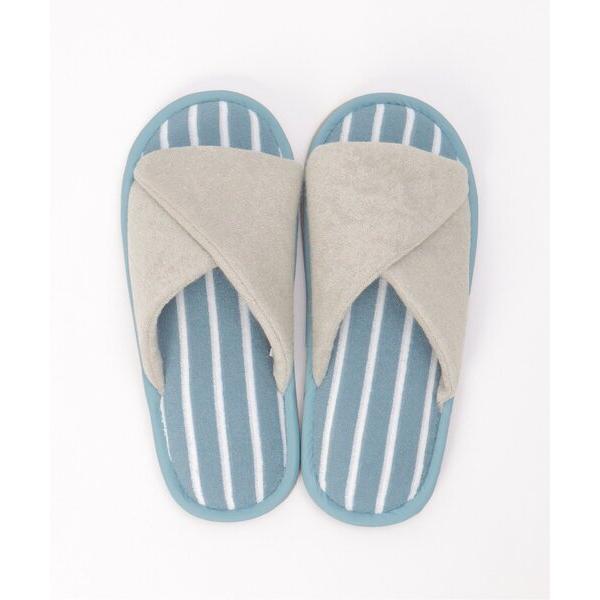 ZOZO問い合わせ番号:106410815ショップ:Lbc with Life，エルビーシー ウィズライフブランド:LBC，エルビーシー商品名:クロスパイルスリッパボーダーカテゴリ:インテリア>ルームシューズ/スリッパブランド品番:3...