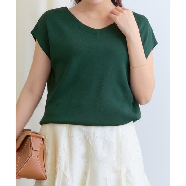 ZOZO問い合わせ番号:106412391ショップ:COHINA STORE，コヒナストアブランド:COHINA，コヒナ商品名:【接触冷感・UVカット】2wayフレンチニット 【低身長・小柄女性】カテゴリ:トップス>ニット/セーターブ...