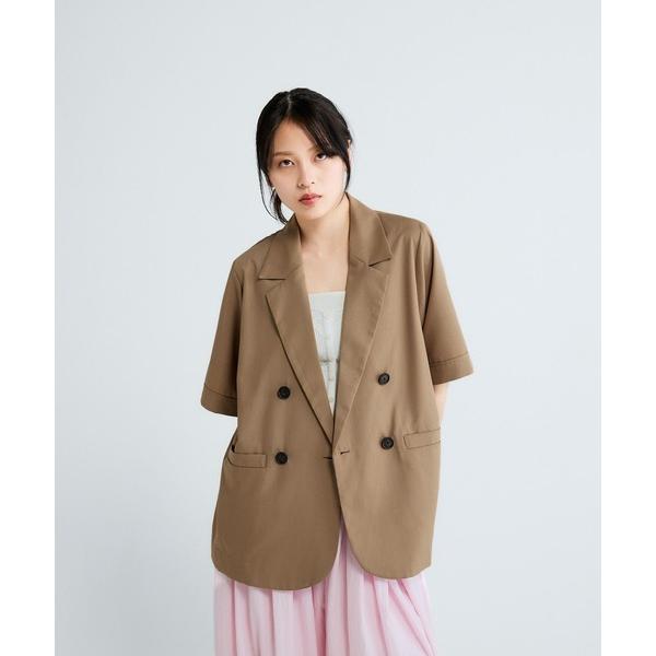 ZOZO問い合わせ番号:106412641ショップ:JEANASIS，ジーナシスブランド:JEANASIS，ジーナシス商品名:【接触冷感・吸水速乾】ルーズダブルジャケットSS/678633カテゴリ:ジャケット/アウター>テーラードジャ...