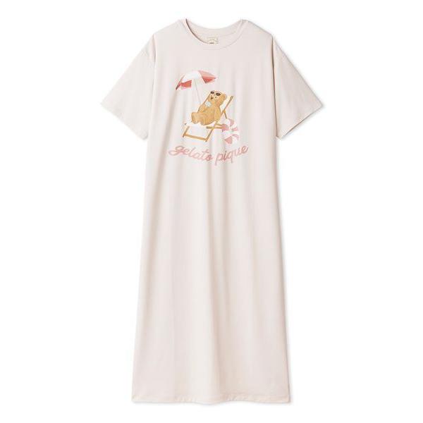 ZOZO問い合わせ番号:106448513ショップ:gelato pique，ジェラート　ピケブランド:gelato pique，ジェラートピケ商品名:【接触冷感】サマーベアワンポイントワンピースカテゴリ:ルームウェア>ルームウェア/...