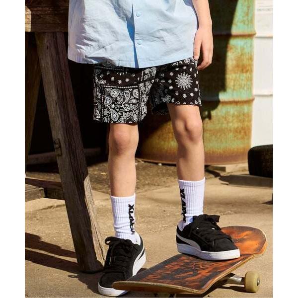 『セール実施中』ZOZO問い合わせ番号:106448735ショップ:X-girl Stages，エックスガール ステージスブランド:XLARGE KIDS，エクストララージキッズ商品名:バンダナ総柄 パナマ織ショートパンツカテゴリ:パンツ&...