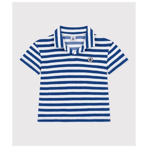 ZOZO問い合わせ番号:106448866ショップ:PETIT BATEAU，プチバトーブランド:PETIT BATEAU，プチバトー商品名:パイルボーダー半袖ポロシャツカテゴリ:トップス>ポロシャツブランド品番:A0FTLB素材:4...