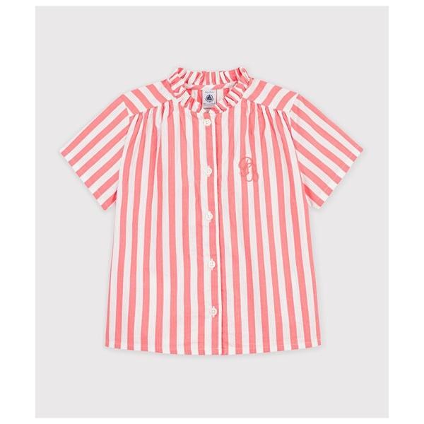 ZOZO問い合わせ番号:106448879ショップ:PETIT BATEAU，プチバトーブランド:PETIT BATEAU，プチバトー商品名:ストライプ半袖ブラウスカテゴリ:トップス>シャツ/ブラウスブランド品番:A0FLXB素材:1...