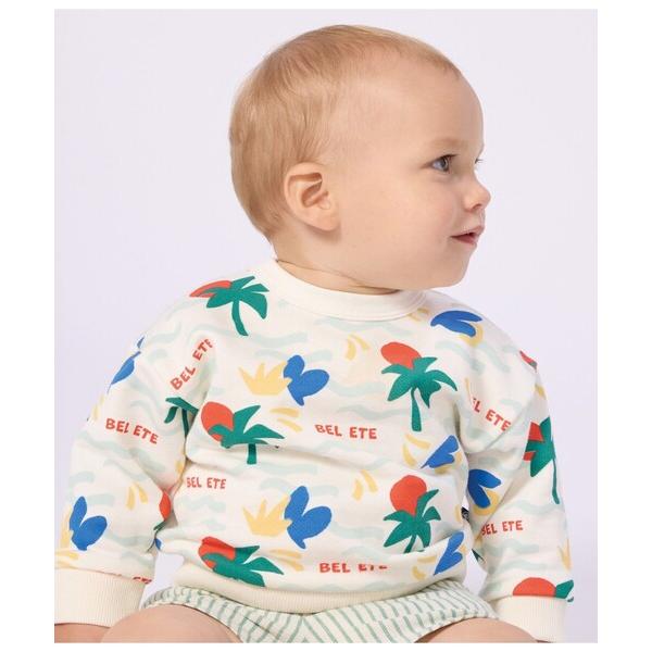 ZOZO問い合わせ番号:106448890ショップ:PETIT BATEAU，プチバトーブランド:PETIT BATEAU，プチバトー商品名:プリントスウェットプルオーバーカテゴリ:トップス>スウェットブランド品番:A0FPY素材:1...