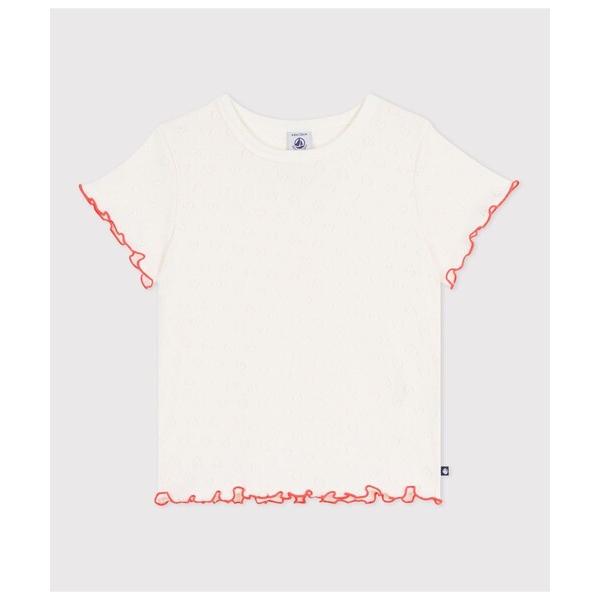 ZOZO問い合わせ番号:106448903ショップ:PETIT BATEAU，プチバトーブランド:PETIT BATEAU，プチバトー商品名:ハート針抜き半袖Ｔシャツカテゴリ:トップス>Tシャツ/カットソーブランド品番:A0FBHA素...