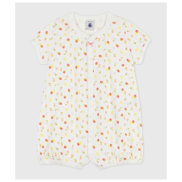 ※このアイテムは返品・交換対象外商品です。ZOZO問い合わせ番号:106448905ショップ:PETIT BATEAU，プチバトーブランド:PETIT BATEAU，プチバトー商品名:フルーツプリントショートロンパースカテゴリ:ママ＆ベビー...