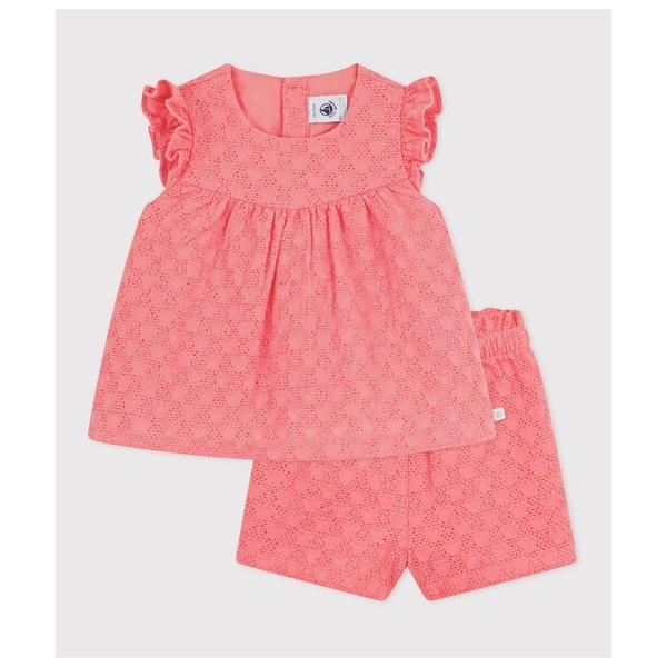ZOZO問い合わせ番号:106448934ショップ:PETIT BATEAU，プチバトーブランド:PETIT BATEAU，プチバトー商品名:ハート刺繍ベビー２点セットカテゴリ:トップス>シャツ/ブラウスブランド品番:A0FAE素材:...