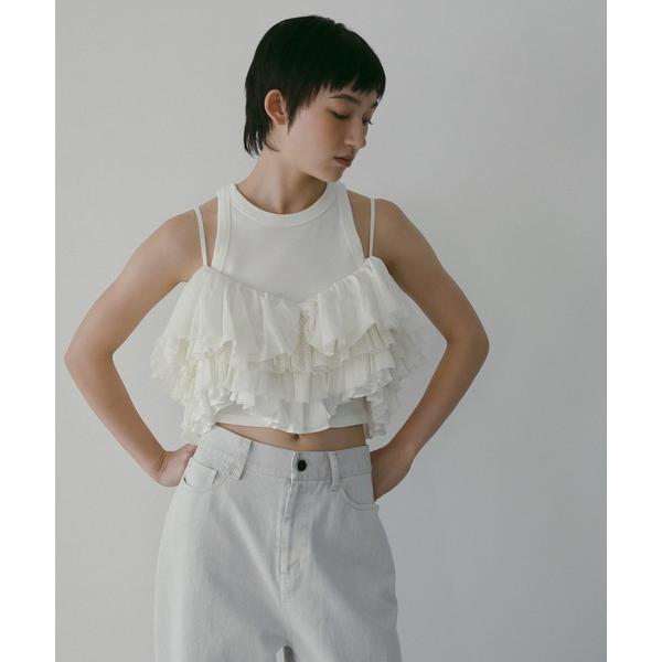ZOZO問い合わせ番号:106449065ショップ:anuke，アンヌークブランド:anuke，アンヌーク商品名:Mesh Frill Camisoleカテゴリ:トップス>キャミソールブランド品番:62610402素材:【本体】綿10...
