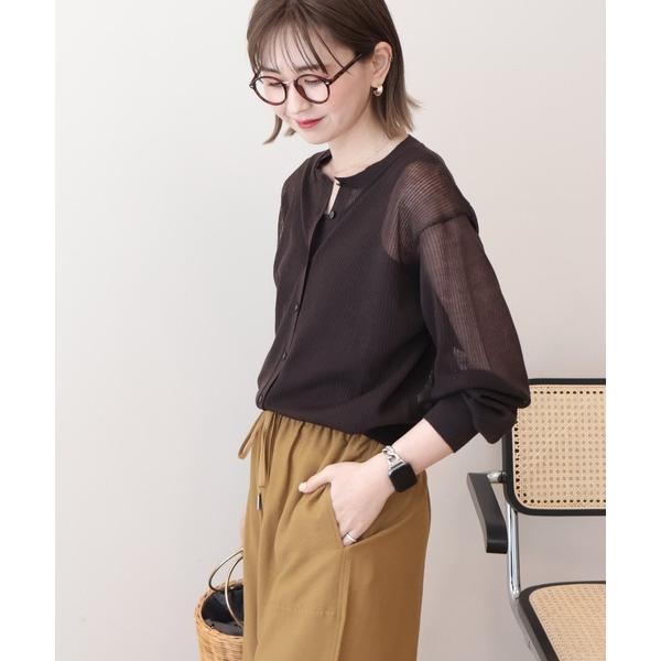 ZOZO問い合わせ番号:106449098ショップ:AMERICAN HOLIC，アメリカンホリックブランド:AMERICAN HOLIC，アメリカンホリック商品名:シアーリブニットカーディガンカテゴリ:トップス>カーディガン/ボレロ...
