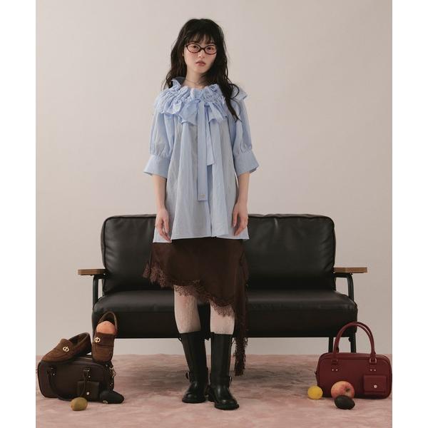 ZOZO問い合わせ番号:106449216ショップ:mideal，マイディールブランド:loin nuit，ロワンニュイ商品名:2way frill ribbon blouse / 2wayフリルリボンブラウスカテゴリ:トップス>シャ...