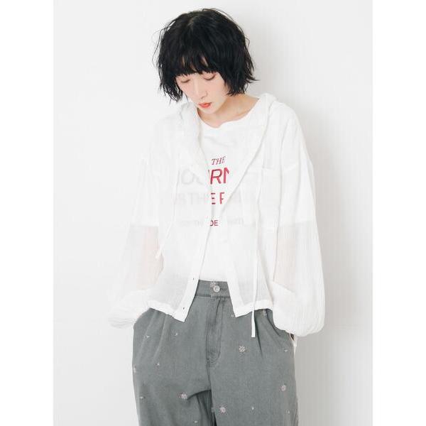 ZOZO問い合わせ番号:106449260ショップ:Samansa Mos2，サマンサ モスモスブランド:Samansa Mos2，サマンサ モスモス商品名:シアー裾ドロストフードシャツカテゴリ:トップス>シャツ/ブラウスブランド品番...