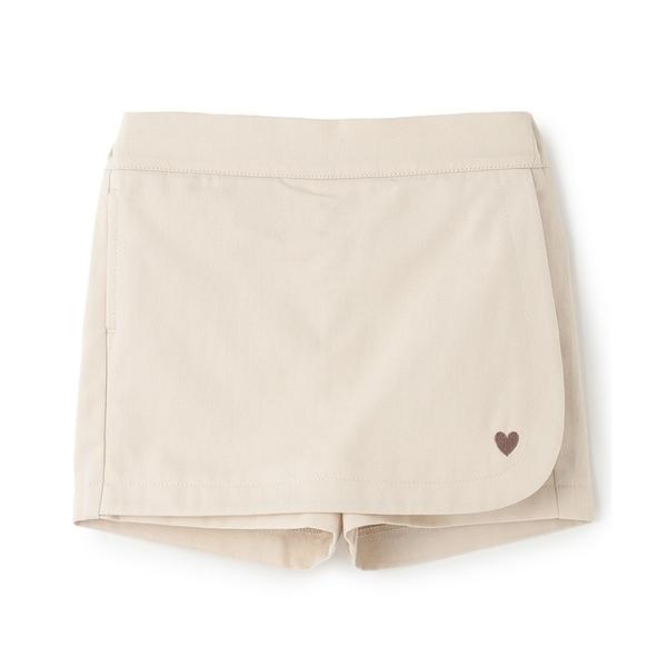 ZOZO問い合わせ番号:106485296ショップ:petit main，プティマインブランド:petit main，プティマイン商品名:ハート刺しゅうラップスカパンカテゴリ:パンツ>その他パンツブランド品番:9662120素材:薄ベ...