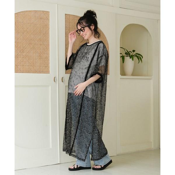 ZOZO問い合わせ番号:106485407ショップ:LEPSIM，レプシィムブランド:LEPSIM，レプシィム商品名:【産前・産後対応】マタニティ／ネップメッシュワンピースSS　667438カテゴリ:ママ＆ベビー>マタニティウェア/グ...