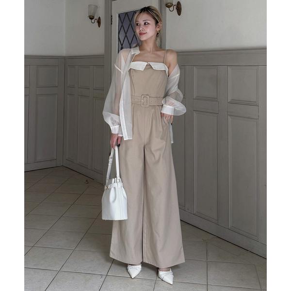 ZOZO問い合わせ番号:106521278ショップ:ROYAL PARTY，ロイヤルパーティーブランド:ROYAL PARTY，ロイヤルパーティー商品名:配色ベアオールインワンカテゴリ:オールインワン・サロペット>つなぎ/オールインワ...