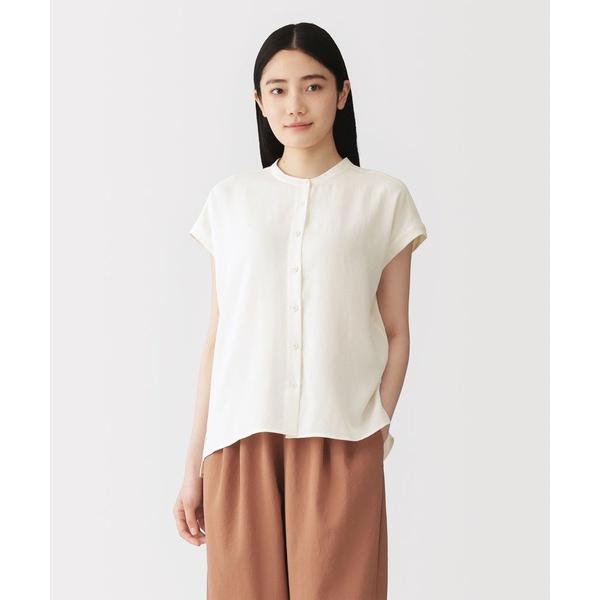 ZOZO問い合わせ番号:106521323ショップ:無印良品，ムジルシリョウヒンブランド:無印良品，ムジルシリョウヒン商品名:＜循環＞婦人　風を通す　フレンチスリーブブラウスカテゴリ:トップス>シャツ/ブラウスブランド品番:45507...