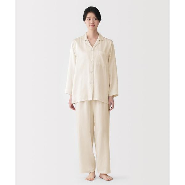 ZOZO問い合わせ番号:106521328ショップ:無印良品，ムジルシリョウヒンブランド:無印良品，ムジルシリョウヒン商品名:婦人　なめらかサテン　長袖パジャマカテゴリ:ルームウェア>ルームウェア/パジャマブランド品番:4548076...