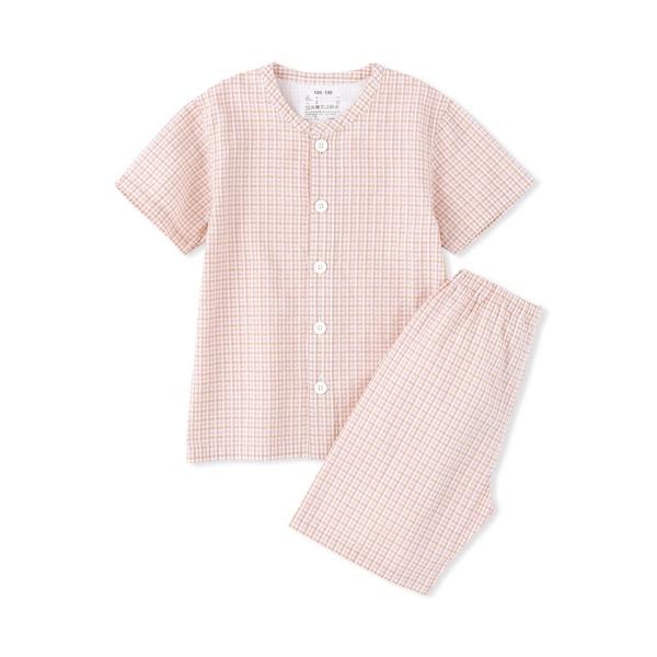 ZOZO問い合わせ番号:106521334ショップ:無印良品，ムジルシリョウヒンブランド:無印良品，ムジルシリョウヒン商品名:キッズ　透かし　サッカー織り　半袖パジャマカテゴリ:ルームウェア>ルームウェア/パジャマブランド品番:454...