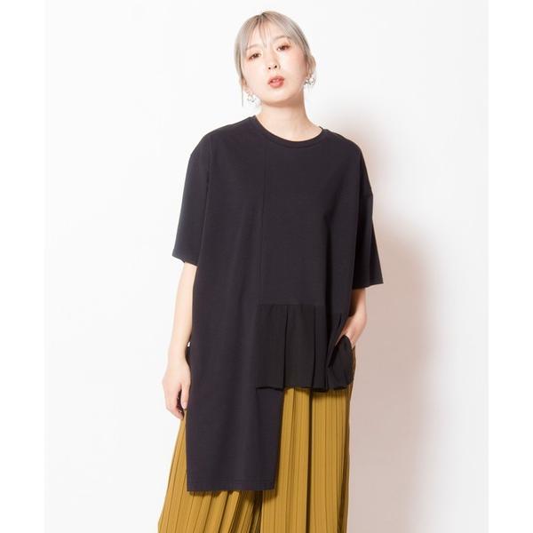 ZOZO問い合わせ番号:106521603ショップ:OSMOSIS，オズモーシスブランド:OSMOSIS，オズモーシス商品名:アシンメトリー切替Tシャツカテゴリ:トップス>Tシャツ/カットソーブランド品番:501006-531T素材:...