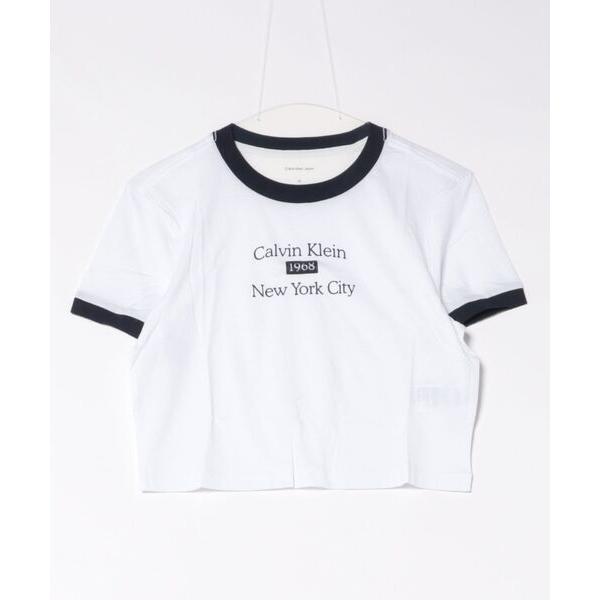 ZOZO問い合わせ番号:106521738ショップ:Rivel，リヴェルブランド:Calvin Klein，カルバン・クライン商品名:【CALVIN KLEIN】クロップド丈Tシャツ　半袖カテゴリ:トップス>Tシャツ/カットソーブラン...