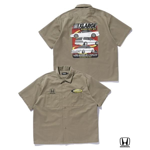 ZOZO問い合わせ番号:106522253ショップ:XLARGE，エクストララージブランド:XLARGE，エクストララージ商品名:XLARGE×Honda SHOWOFF S/S WORK SHIRTカテゴリ:トップス>シャツ/ブラウ...