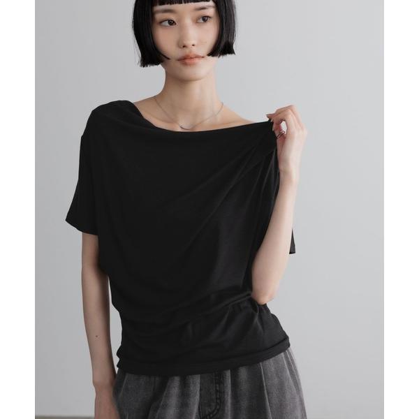 ZOZO問い合わせ番号:106523406ショップ:LOWRYS FARM，ローリーズファームブランド:LOWRYS FARM，ローリーズファーム商品名:ドレープオフショル５Ｓ 638383カテゴリ:トップス>Tシャツ/カットソーブラ...