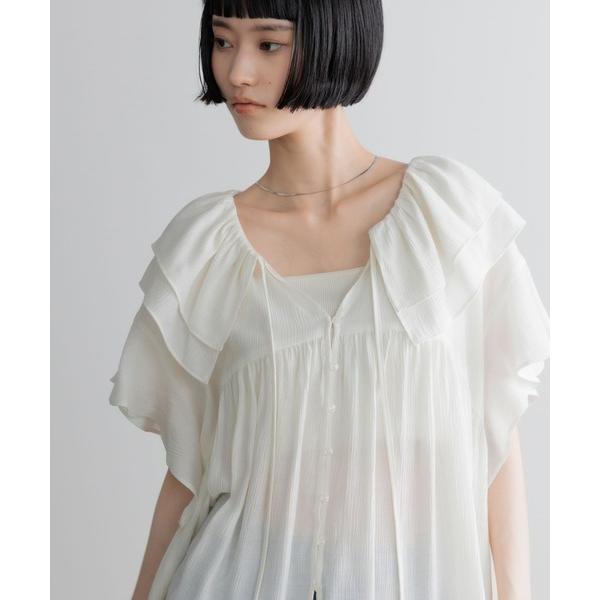 ZOZO問い合わせ番号:106524054ショップ:LOWRYS FARM，ローリーズファームブランド:LOWRYS FARM，ローリーズファーム商品名:ヨウシュウフリルチュニックブラウスＳＳ 682938カテゴリ:ワンピース/ドレス&gt...
