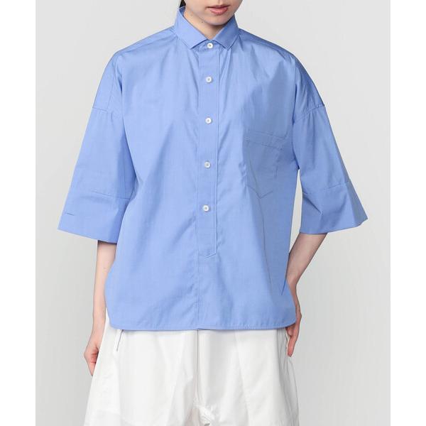 ZOZO問い合わせ番号:106559661ショップ:Bshop，ビショップブランド:TICCA，ティッカ，Bshop，ビショップ商品名:TICCA | スクエア 半袖ダブルカフスシャツ WOMENカテゴリ:トップス>シャツ/ブラウスブ...