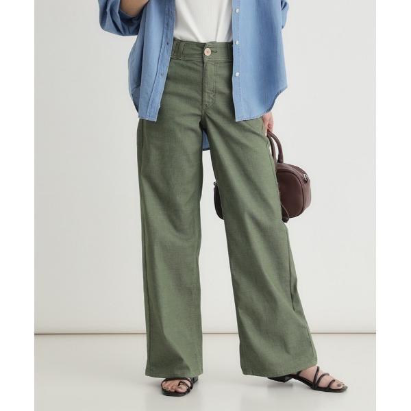 ZOZO問い合わせ番号:106559675ショップ:Right-on，ライトオンブランド:SOMETHING，サムシング，Right-on，ライトオン商品名:【SOMETHING】サマーセミワイドパンツ (DOBBY素材 / アースカラー ...