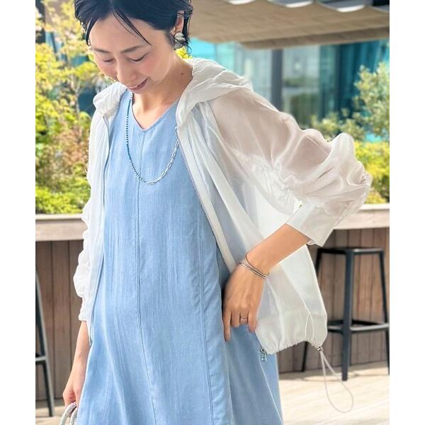 ZOZO問い合わせ番号:106559846ショップ:NOLLEY'S，ノーリーズブランド:MICO COULIER，ミコクリエ，NOLLEY'S，ノーリーズ商品名:オーガンジーグログランフードブルゾンカテゴリ:ジャケット/アウター>ブ...