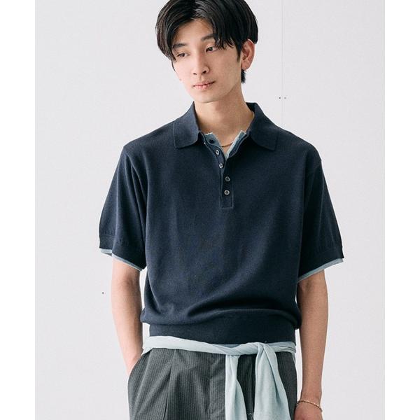 『タイムセール実施中』ZOZO問い合わせ番号:106560030ショップ:kutir，クティールブランド:Adoon plain，アドーンプレーン，kutir，クティール商品名:Layered Summer Knit Polo Shirt/...