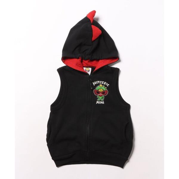 ZOZO問い合わせ番号:106561013ショップ:HYSTERIC MINI，ヒステリックミニブランド:HYSTERIC MINI，ヒステリックミニ商品名:MINILA 背ビレ付き 裏毛ベストカテゴリ:トップス>ベストブランド品番:...