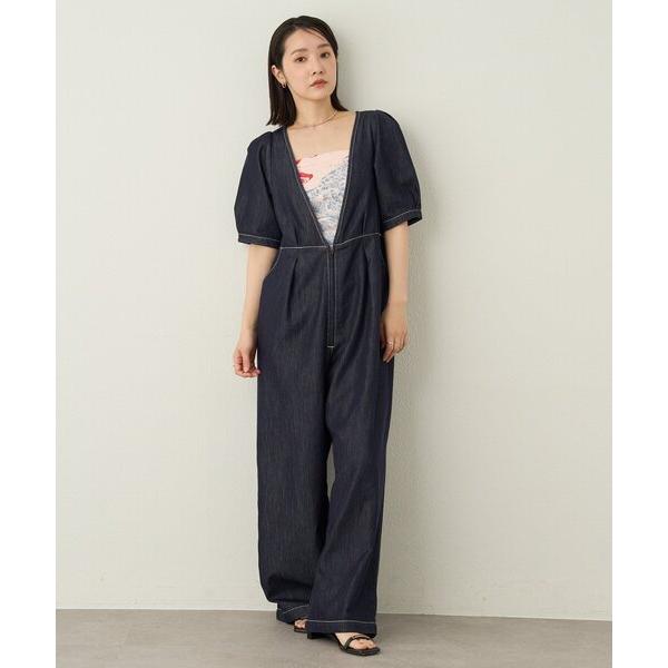 ZOZO問い合わせ番号:106561332ショップ:Omekashi，オメカシブランド:Omekashi，オメカシ商品名:半袖デニムオールインワンカテゴリ:オールインワン・サロペット>つなぎ/オールインワンブランド品番:OMS1061...