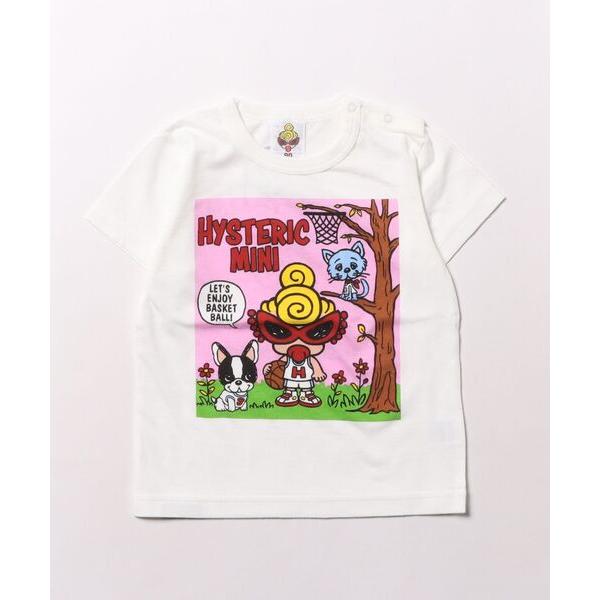 ZOZO問い合わせ番号:106561622ショップ:HYSTERIC MINI，ヒステリックミニブランド:HYSTERIC MINI，ヒステリックミニ商品名:HYSTERIC MINI HOOPS BOX GRAPHIC 半袖Tシャツカテゴ...
