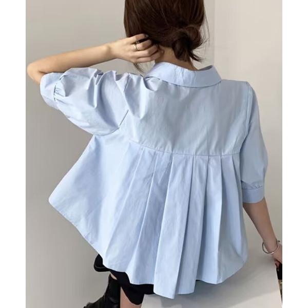ZOZO問い合わせ番号:106562286ショップ:tocco closet／&amp;. NOSTALGIA，トッコ　クローゼット　／　アンドドットノスタルジアブランド:deux amour，ドゥーザムール商品名:バックプリーツ５分袖ブラ...