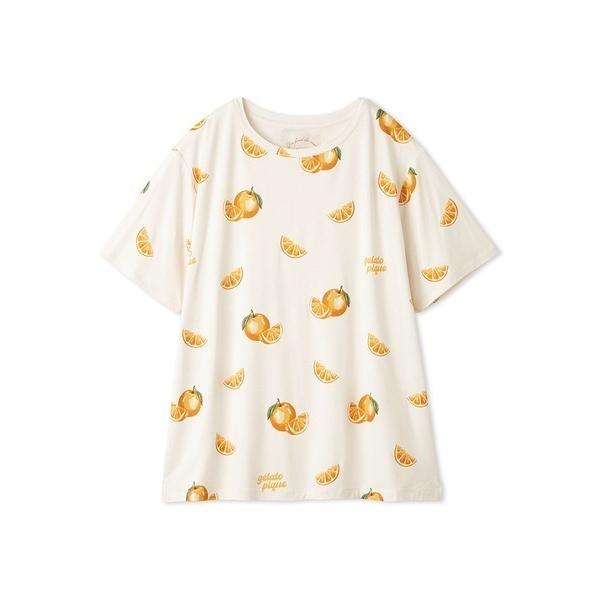 ZOZO問い合わせ番号:106562357ショップ:gelato pique，ジェラート　ピケブランド:gelato pique，ジェラートピケ商品名:【接触冷感】フルーツ3柄Tシャツカテゴリ:ルームウェア>ルームウェア/パジャマブラ...