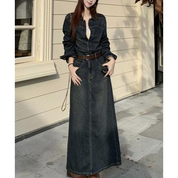 『タイムセール実施中』ZOZO問い合わせ番号:106562430ショップ:Doula Doula，ドゥーラドゥーラブランド:Doula Doula，ドゥーラドゥーラ商品名:ベルト付きデニムシャツワンピースカテゴリ:ジャケット/アウター&gt...