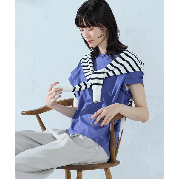 ZOZO問い合わせ番号:106562984ショップ:COMME CA ISM，コムサイズムブランド:COMME CA ISM，コムサイズム商品名:【接触冷感】袖タックTシャツカテゴリ:トップス>Tシャツ/カットソーブランド品番:12-...