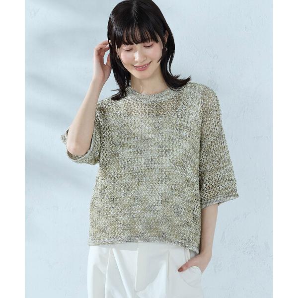 ZOZO問い合わせ番号:106562991ショップ:COMME CA ISM，コムサイズムブランド:COMME CA ISM，コムサイズム商品名:ミックスカラーメッシュニット Ｔシャツカテゴリ:トップス>ニット/セーターブランド品番:...