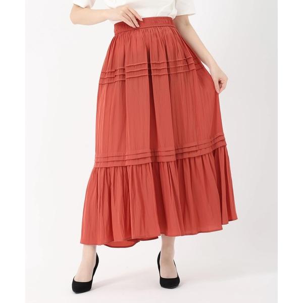 ZOZO問い合わせ番号:106563698ショップ:STRAWBERRY-FIELDS，ストロベリーフィールズブランド:STRAWBERRY-FIELDS，ストロベリーフィールズ商品名:パウダーサテン_ピンタックティアードスカートカテゴリ:...