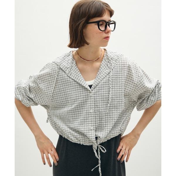 ZOZO問い合わせ番号:106564076ショップ:Avenue，アヴェニューブランド:full/fill.，フルフィル商品名:check hoodie short blouse / チェックフーディーショートブラウスカテゴリ:トップス&g...