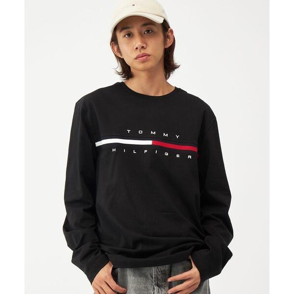 ZOZO問い合わせ番号:106567272ショップ:TOMMY HILFIGER，トミー ヒルフィガーブランド:TOMMY HILFIGER，トミーヒルフィガー商品名:【オンライン限定】トミーヒルフィガーロゴロングスリーブTシャツ/TINO...
